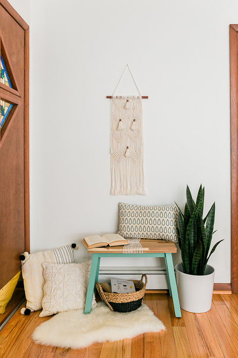 Upgrade An IKEA Bench With Paint And Rope - Dream Green DIY