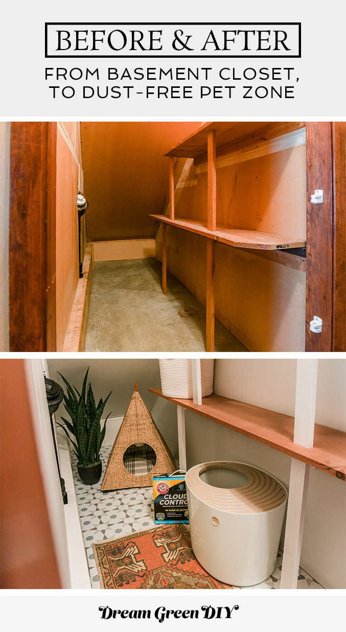 From Basement Closet, To Dust-Free Pet Zone - Dream Green DIY