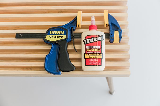 DIY Mid-century-Inspired Wood Slat Coffee Table - Dream Green DIY