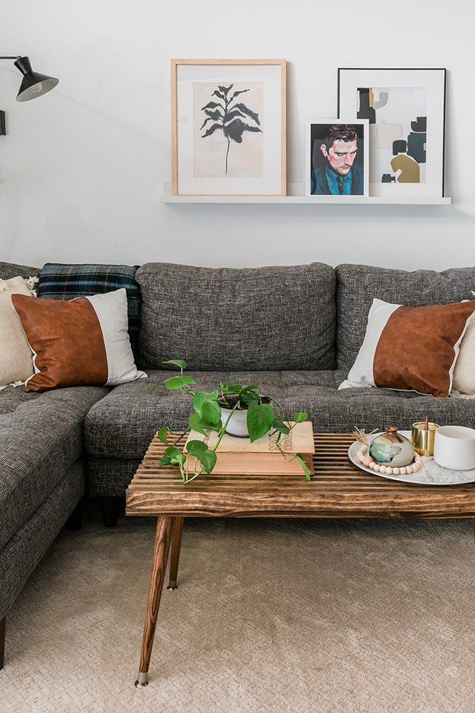 DIY Mid-century-Inspired Wood Slat Coffee Table - Dream Green DIY