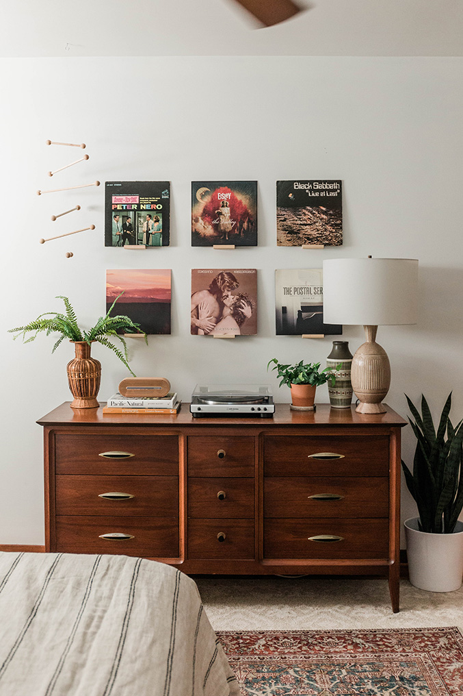 Our New Turntable And Vinyl Wall - Dream Green DIY
