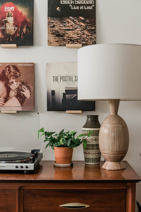 Our New Turntable And Vinyl Wall - Dream Green DIY