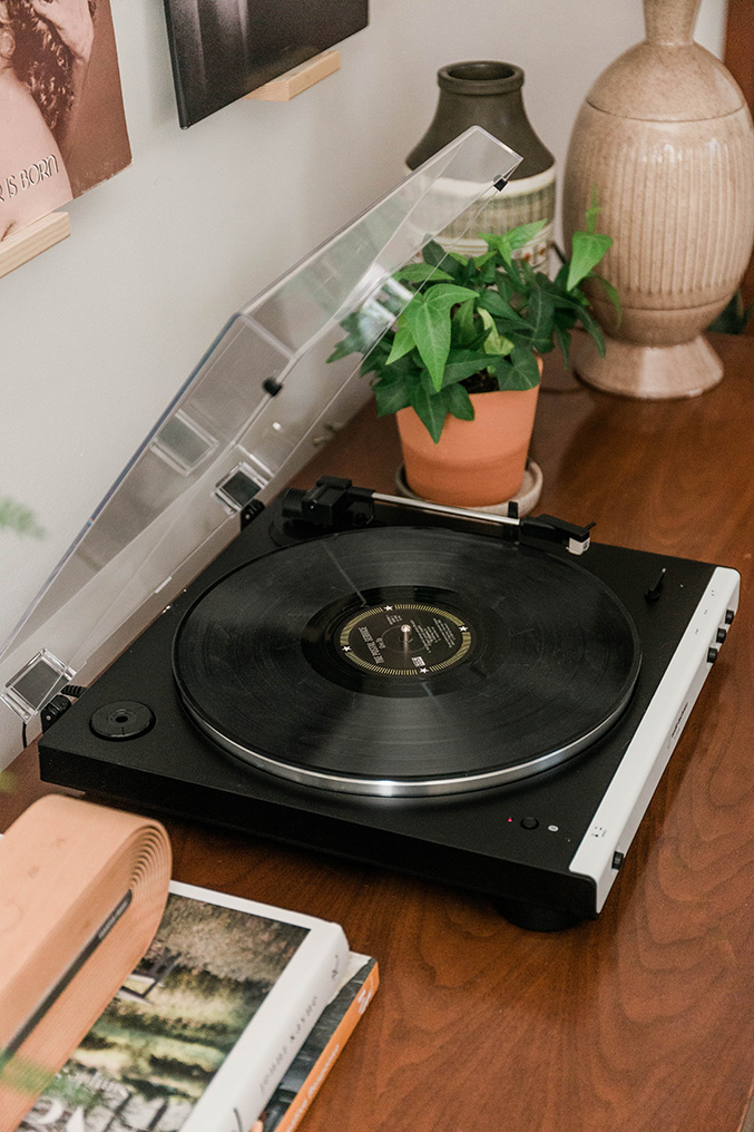 Our New Turntable And Vinyl Wall - Dream Green DIY
