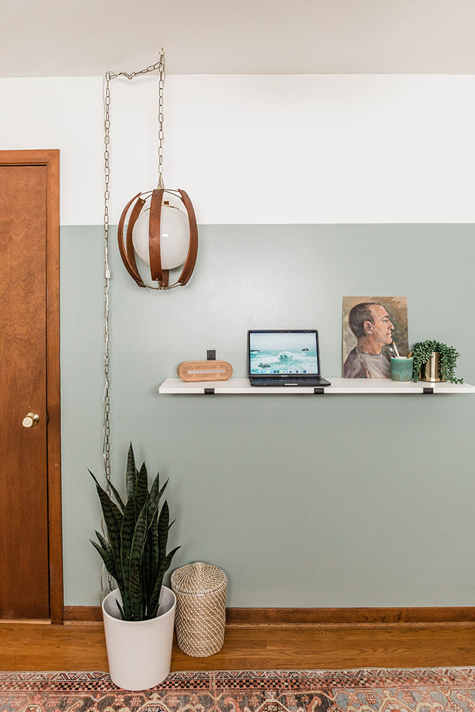 My Color-Blocked Home Office Tour - Dream Green DIY