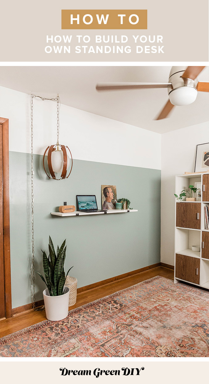 Turn A Shelf Into A DIY Standing Desk - Dream Green DIY