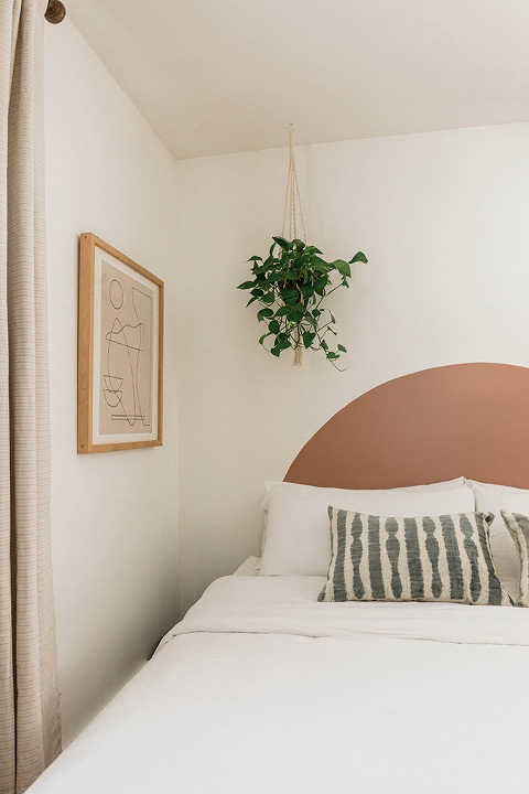 DIY Painted Arch Headboard - Dream Green DIY