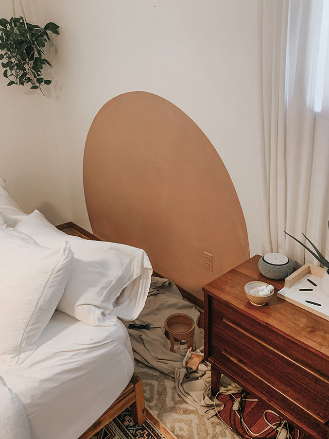 DIY Painted Arch Headboard - Dream Green DIY