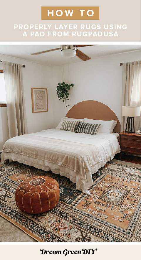Layering Rugs Using A Rug Pad - Dream Green DIY