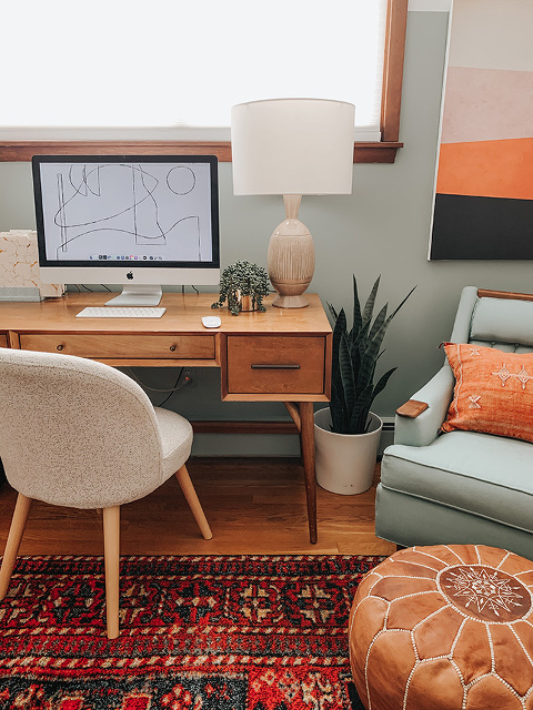 A Colorful Office Makeover Challenge - Dream Green DIY