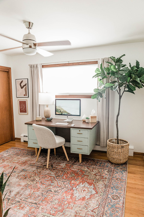 A Colorful Office Makeover Challenge - Dream Green DIY