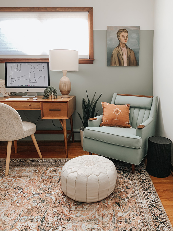 A New Rug And Office Color Scheme - Dream Green DIY