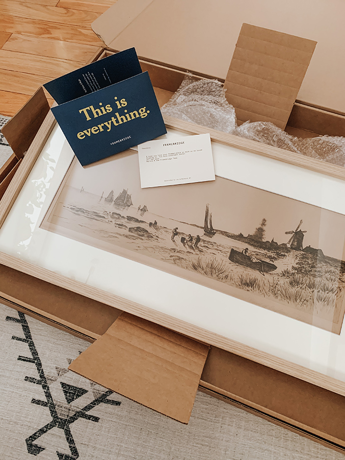 Custom Framing A Vintage Art Piece - Dream Green DIY