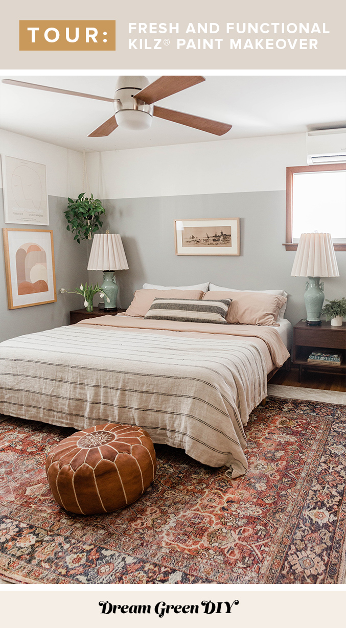 Fresh And Functional Bedroom Paint Makeover - Dream Green DIY