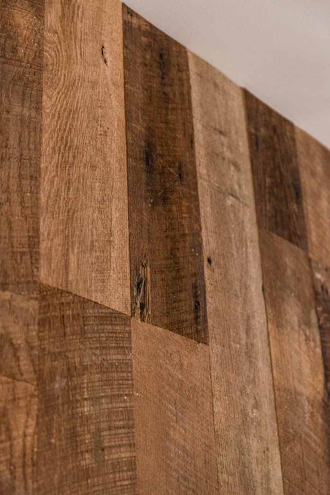 DIY Reclaimed Wood Feature Wall Tutorial - Dream Green DIY