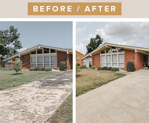 Our Concrete Driveway Makeover - Dream Green DIY