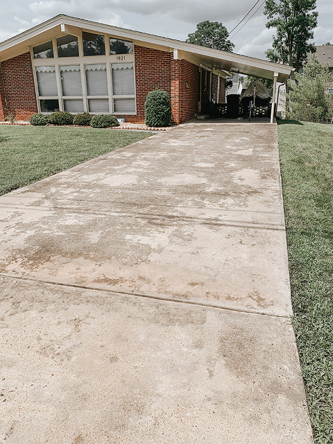 Our Concrete Driveway Makeover - Dream Green DIY