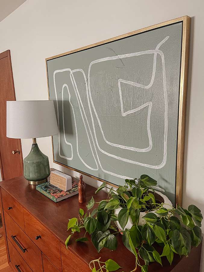 DIY Abstract Art Using What You Have - Dream Green DIY