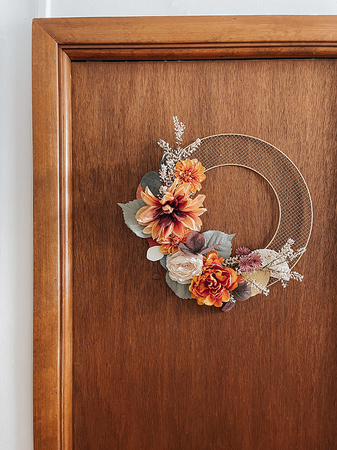 DIY Recycled Cardboard Fall Wreath - Dream Green DIY
