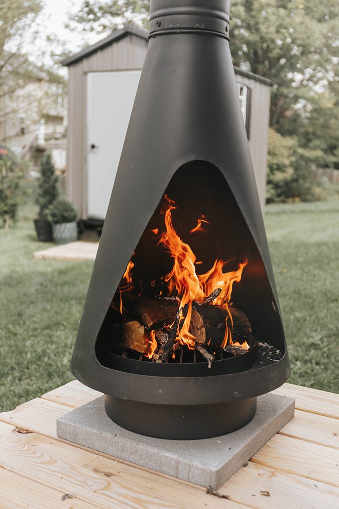 New Mid-Century Chiminea For The Deck - Dream Green DIY