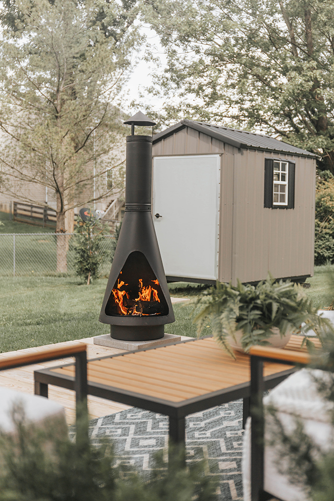 New Mid-Century Chiminea For The Deck - Dream Green DIY