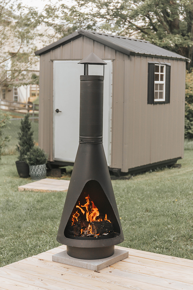 New Mid-Century Chiminea For The Deck - Dream Green DIY