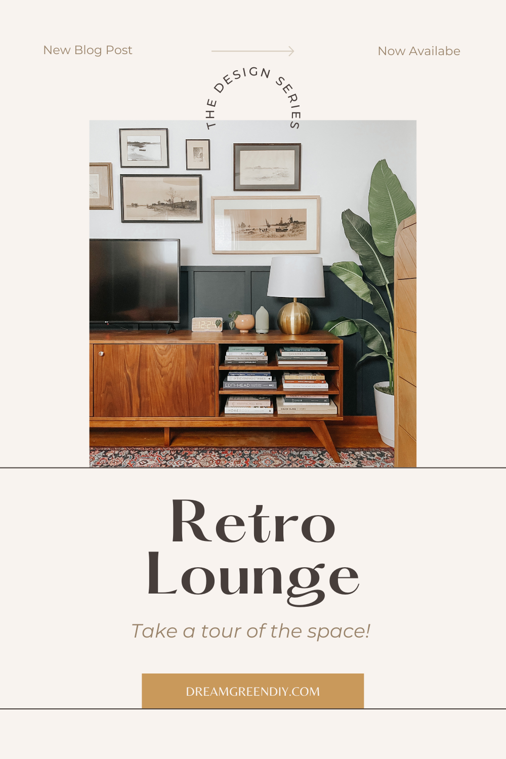 A Retro Lounge Living Space Makeover - Dream Green DIY