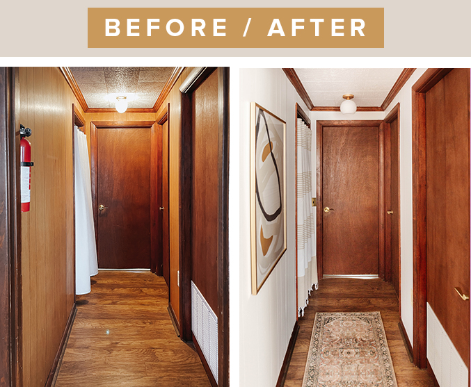 Turn A Dated Hall Into A Stylish Haven - Dream Green DIY