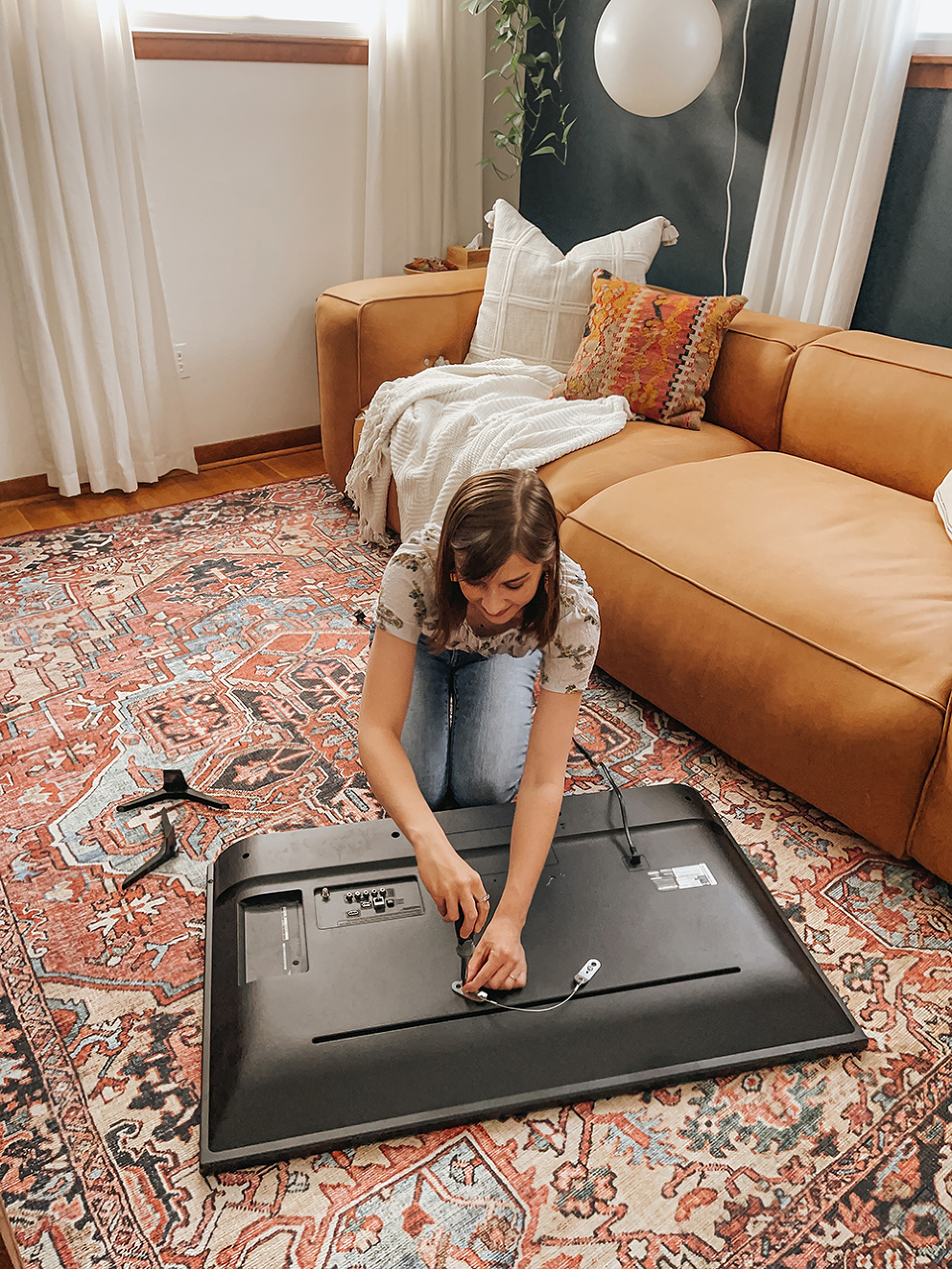 How To Hang A TV Like Framed Art - Dream Green DIY