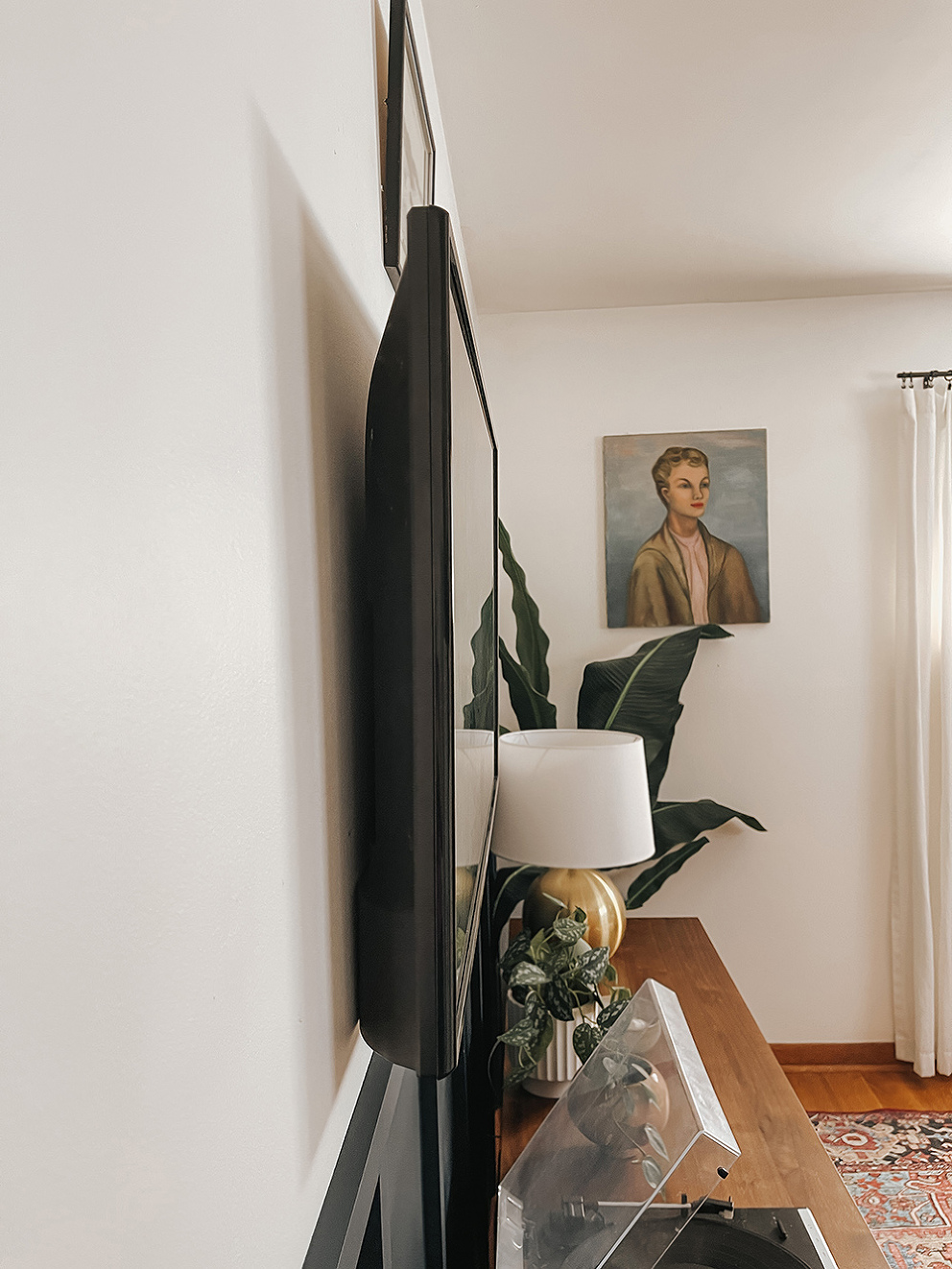 How To Hang A TV Like Framed Art - Dream Green DIY