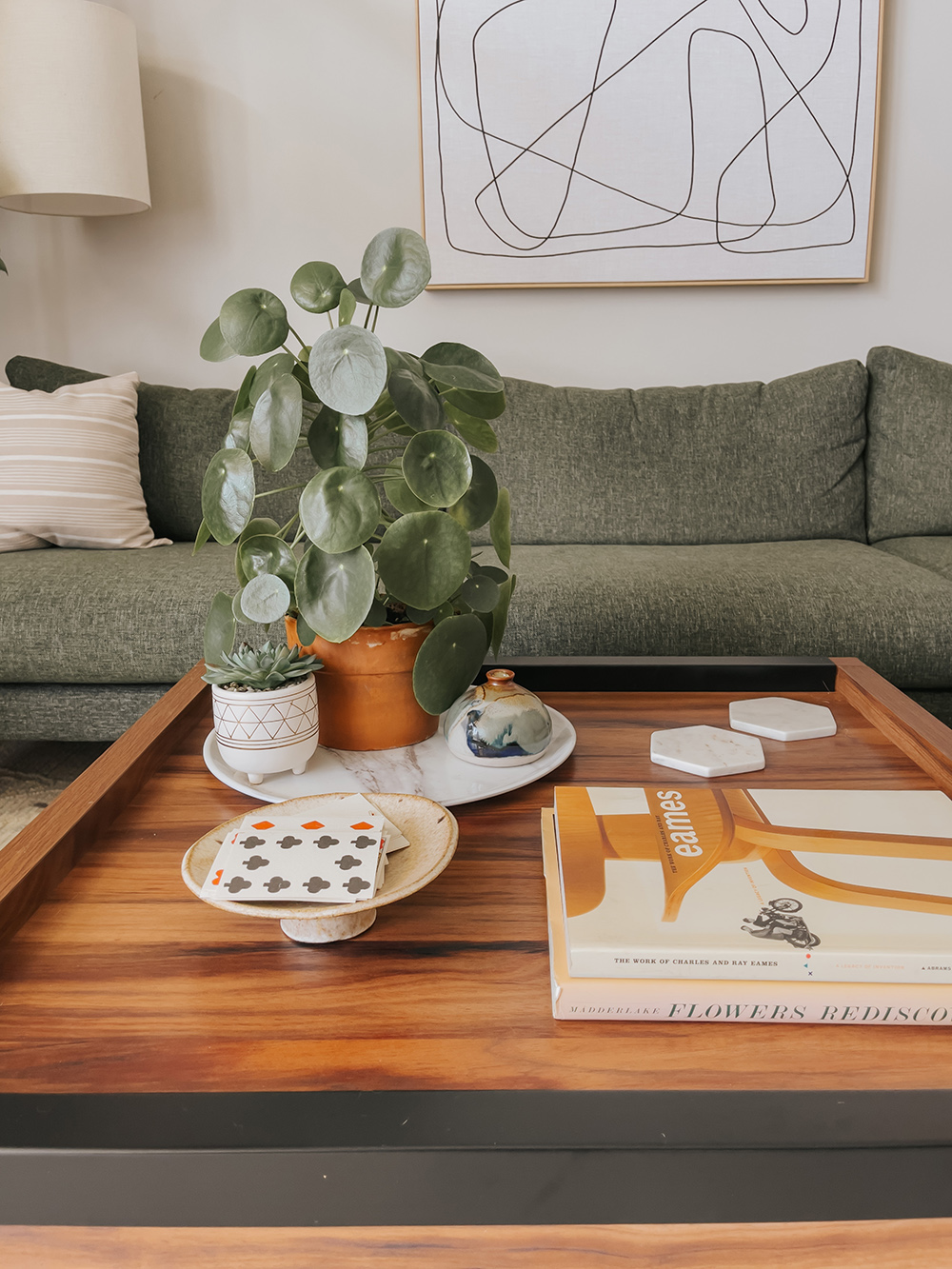 How To Style A Square Coffee Table - Dream Green DIY