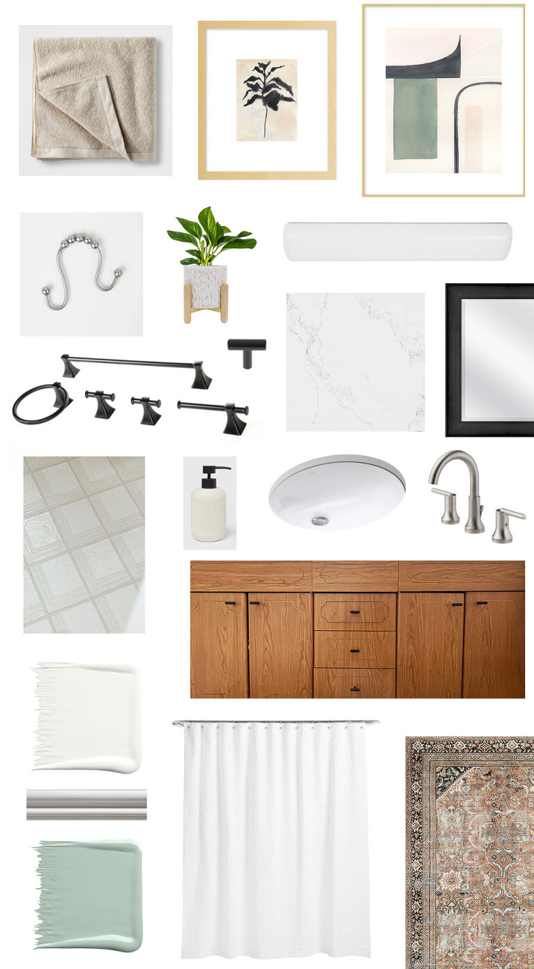 New Home Mood Board: Hall Bathroom - Dream Green DIY