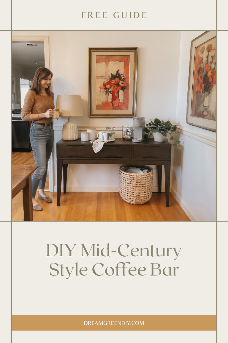 DIY Mid-Century Style Coffee Bar - Dream Green DIY