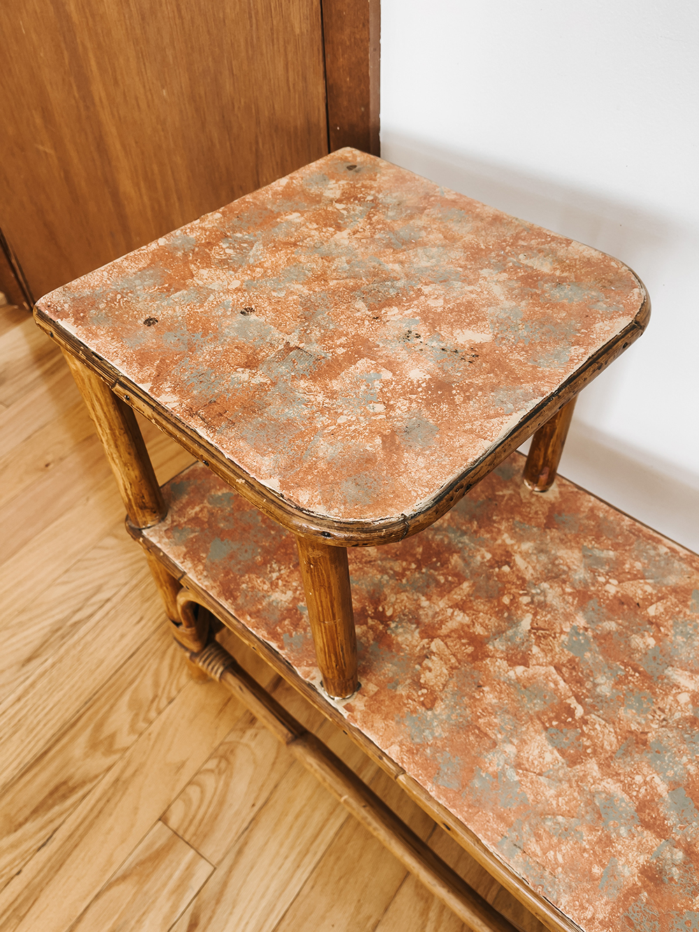 DIY Retro Wallpapered Side Table - Dream Green DIY