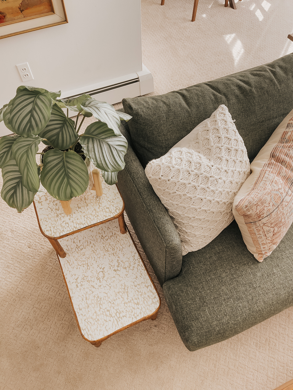 DIY Retro Wallpapered Side Table - Dream Green DIY