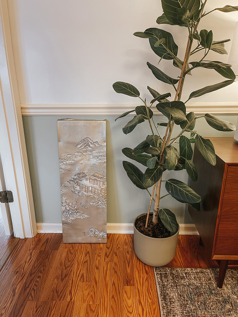 Custom Framing A Vintage Japanese Obi - Dream Green DIY