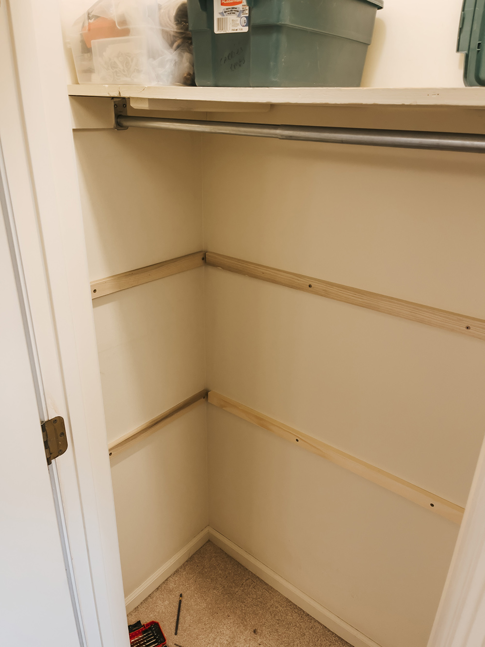 Adding Shelves To An Entry Closet - Dream Green DIY