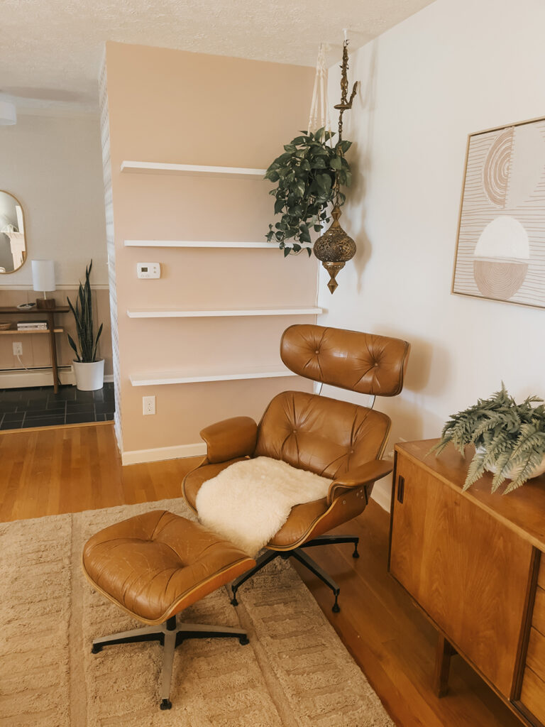 DIY Faux Built-In Floating Shelves - Dream Green DIY