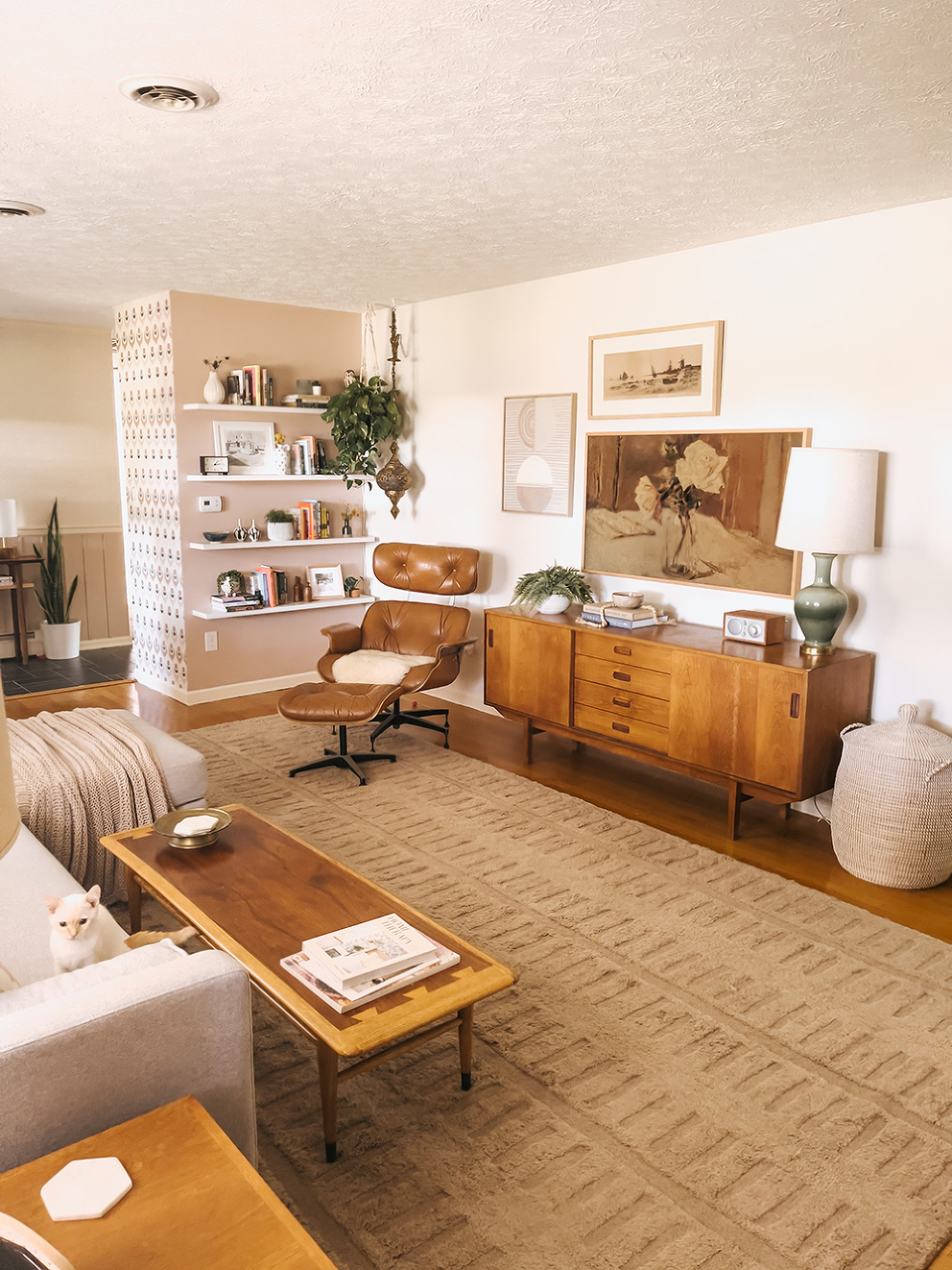 DIY Faux Built-In Floating Shelves - Dream Green DIY