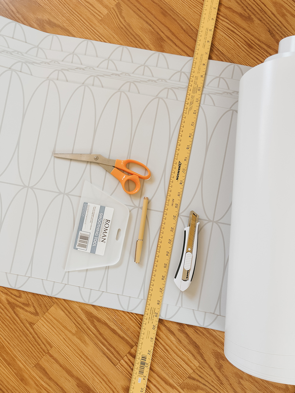 Wallpapering Our Mid-Century Kitchen - Dream Green DIY