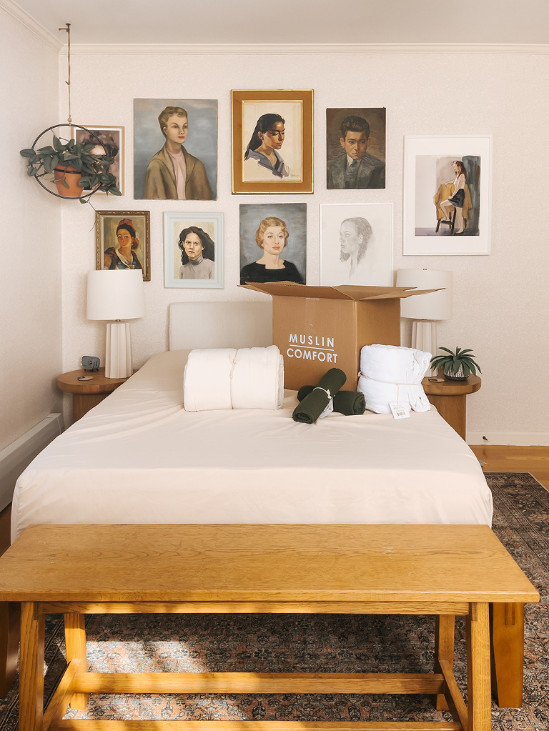 Color-Blocked Guest Room Bedding - Dream Green DIY