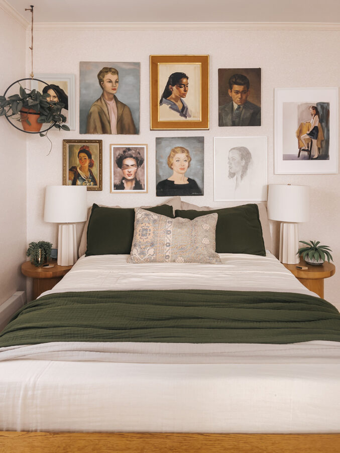 Color-Blocked Guest Room Bedding - Dream Green DIY