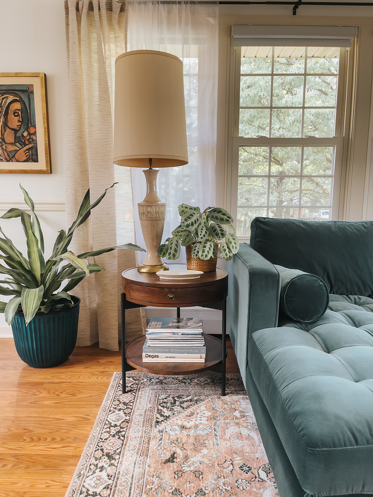 Styling Two Matching Sofa End Tables - Dream Green DIY