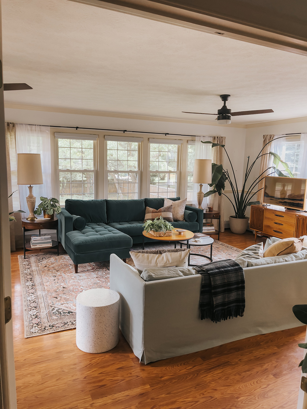 Styling Two Matching Sofa End Tables - Dream Green DIY