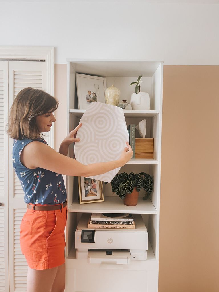 DIY Wallpapered Bookcase IKEA Hack - Dream Green DIY