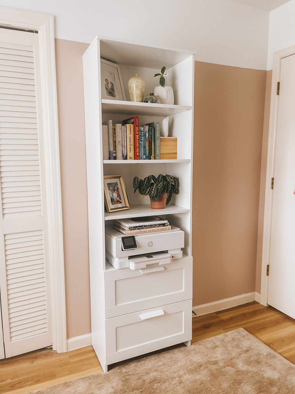 DIY Wallpapered Bookcase IKEA Hack - Dream Green DIY