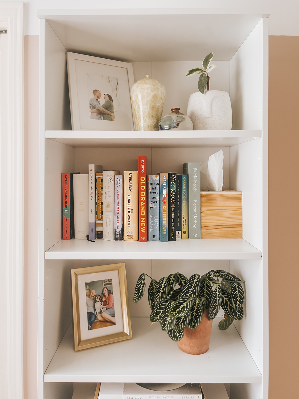 DIY Wallpapered Bookcase IKEA Hack - Dream Green DIY