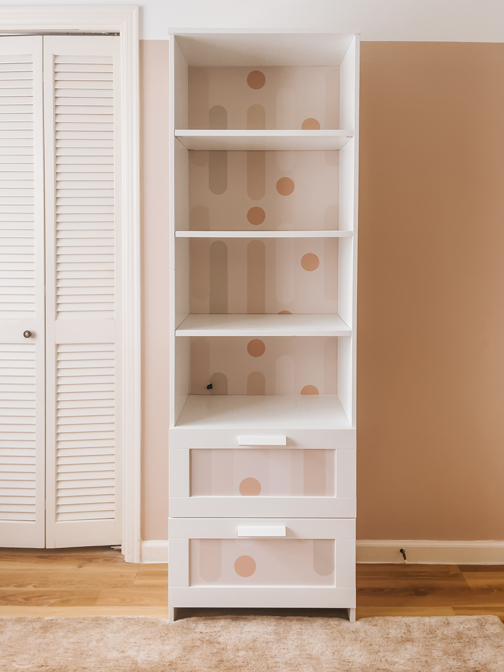DIY Wallpapered Bookcase IKEA Hack - Dream Green DIY