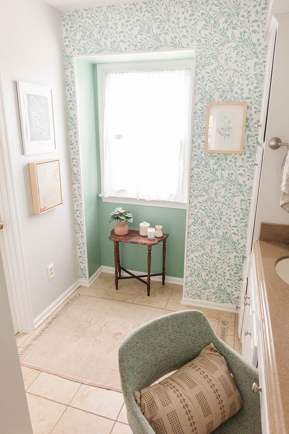 Botanical Window Alcove Wallpaper Project - Dream Green DIY