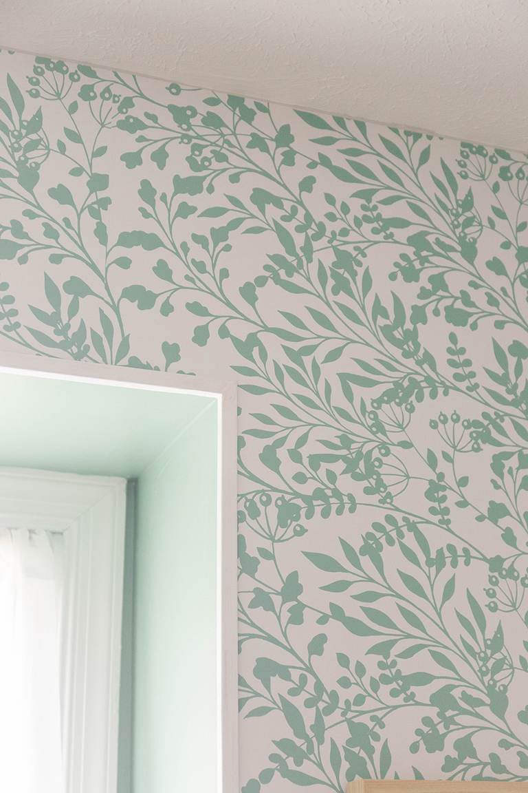 Botanical Window Alcove Wallpaper Project - Dream Green DIY