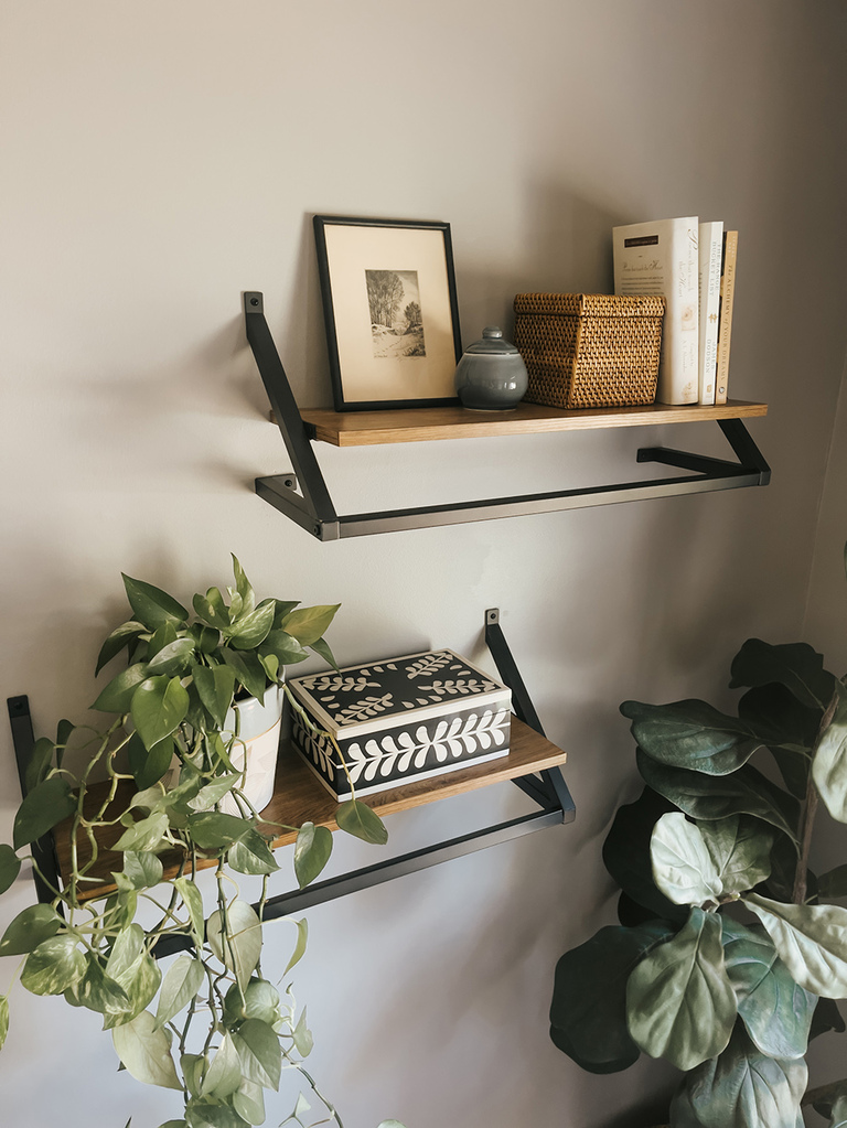 How To Style Stacked Open Shelves - Dream Green DIY